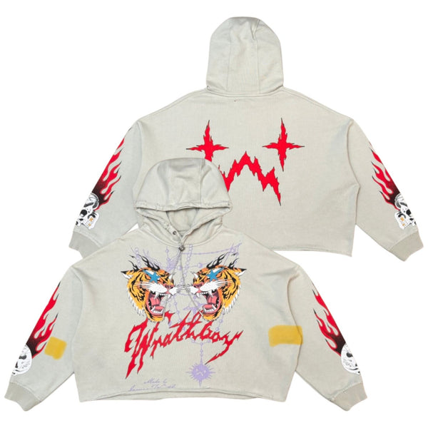 Wrathboy Chaos Cropped Hoodie "Grey" – Backstage Boutique