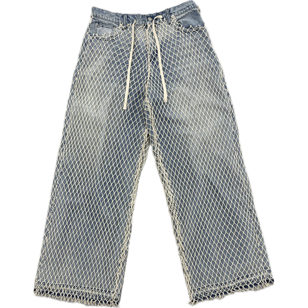 HMDD Fishnet Baggy Jeans “Blue Wash” – Backstage Boutique