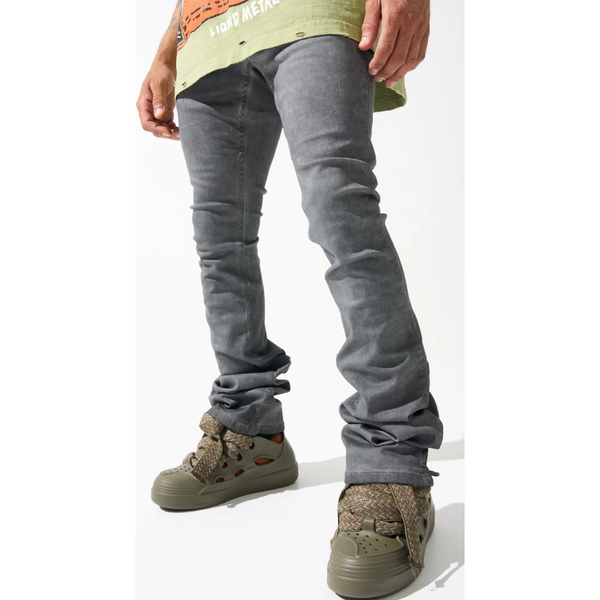 SERENEDE Lead Stacked Jeans "Grey" – Backstage Boutique